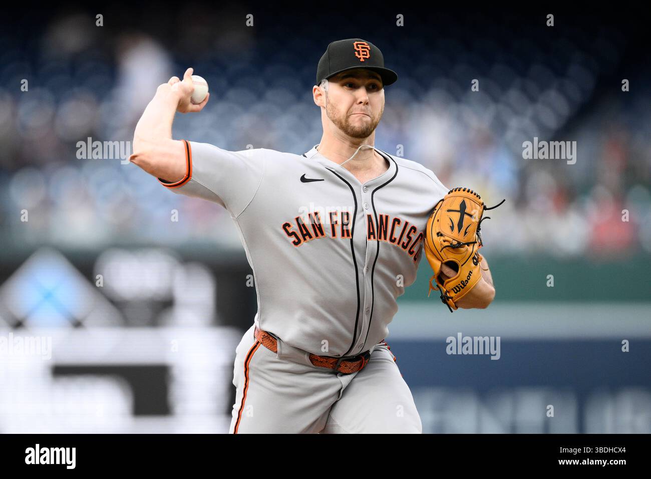 San Francisco Giants starting pitcher Landen Roupp (65) in action ...