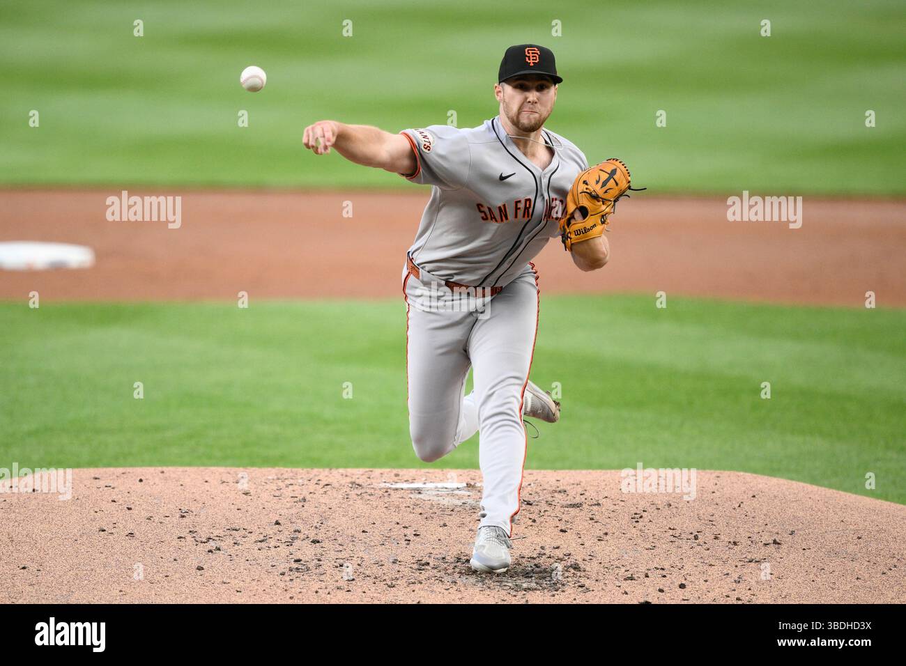 San Francisco Giants starting pitcher Landen Roupp (65) in action ...