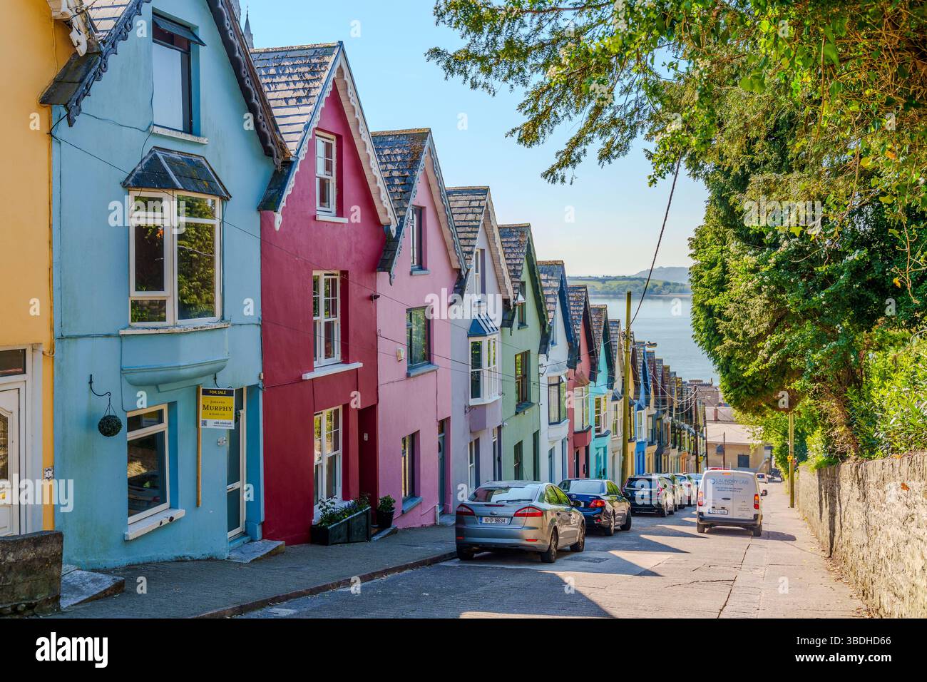 Cobh, County Cork, Ireland - 1 May 2025: The colorful houses of the ...