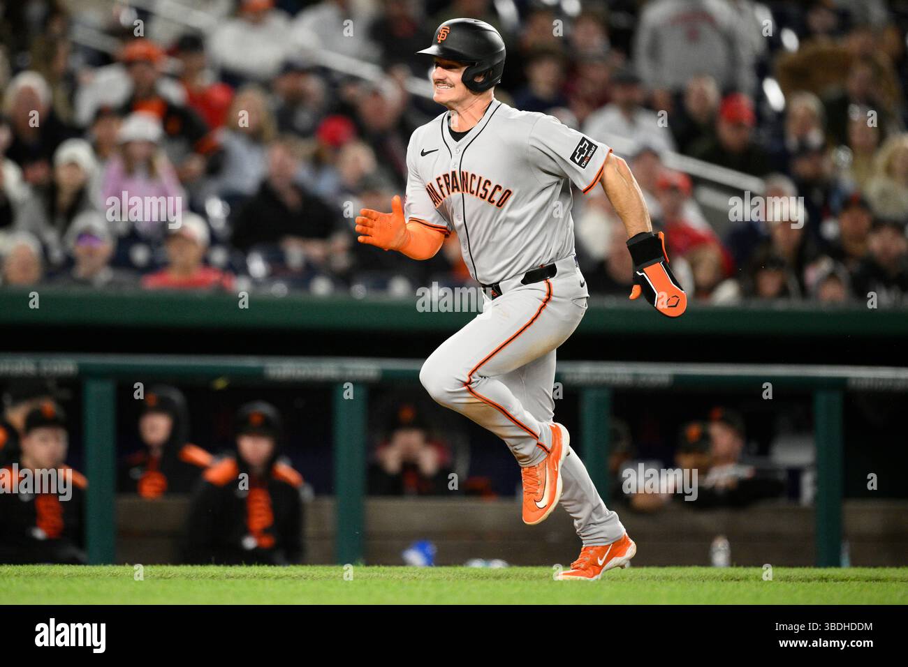 San Francisco Giants' Matt Chapman in action during a baseball game ...