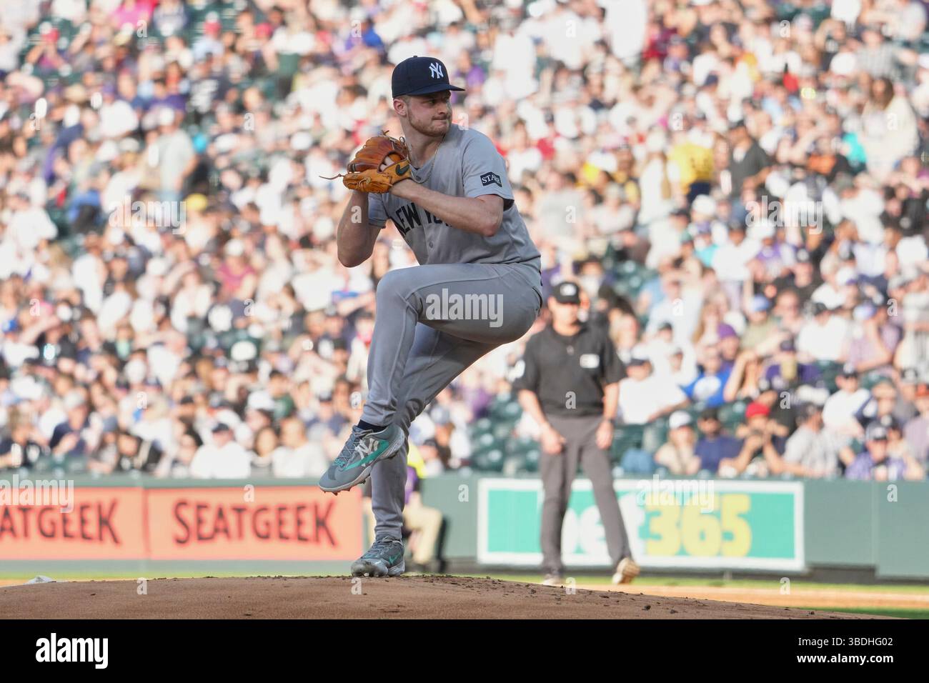 Denver CO, USA. 23rd May, 2025. Colorado pitcher Tanner Gordon (29 ...