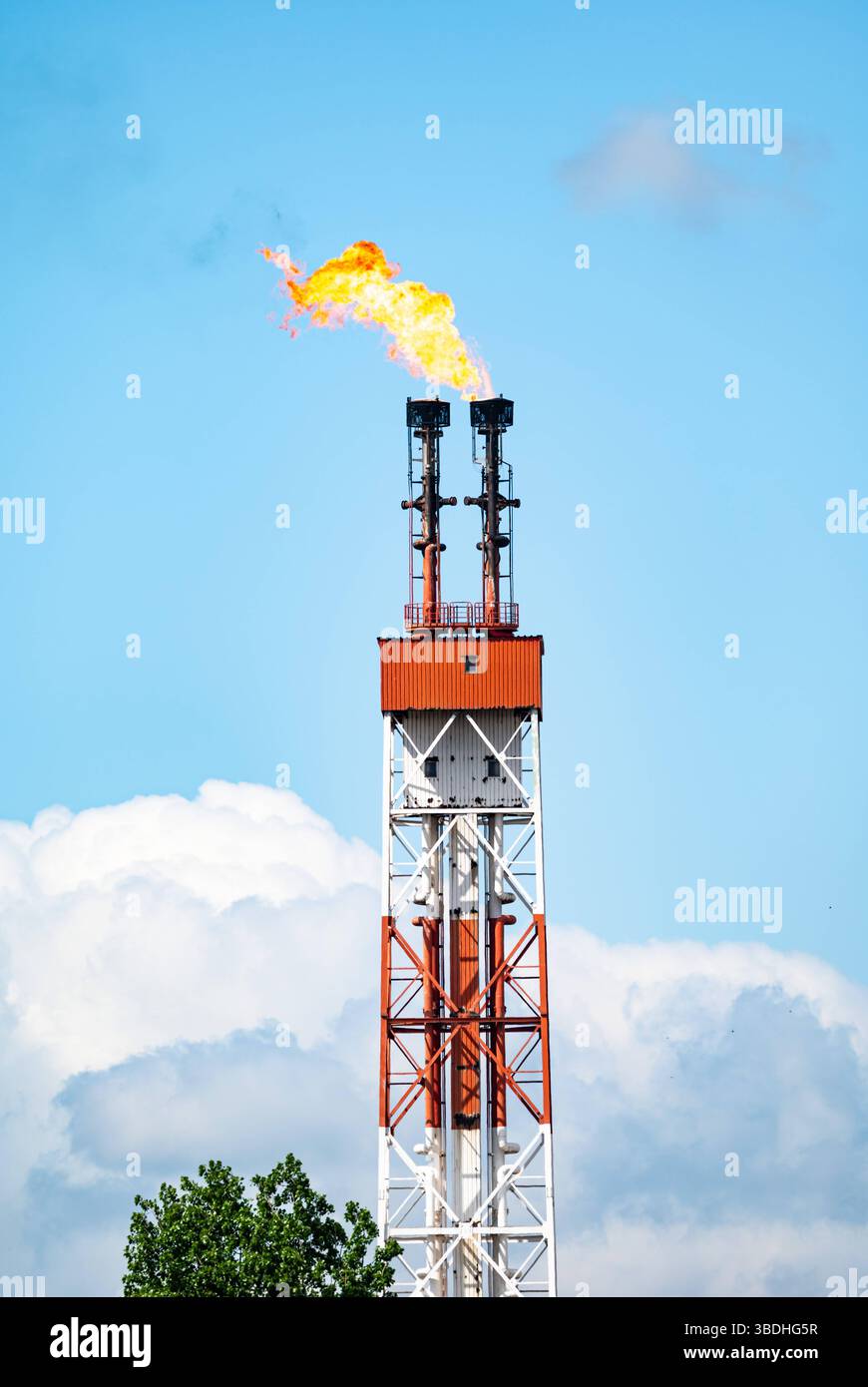 Flame of the BASF chemistry and petroleum industries Berendrecht ...