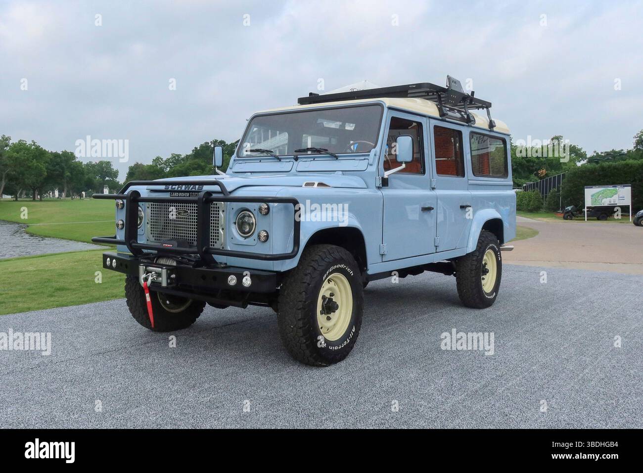 May 24, 2025: The 1992 Schwab Defender prize car is shown during the ...