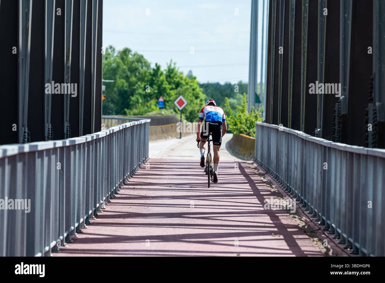 The Noordlandbrug over the Scheldt Rhine canal at the industrial zone ...