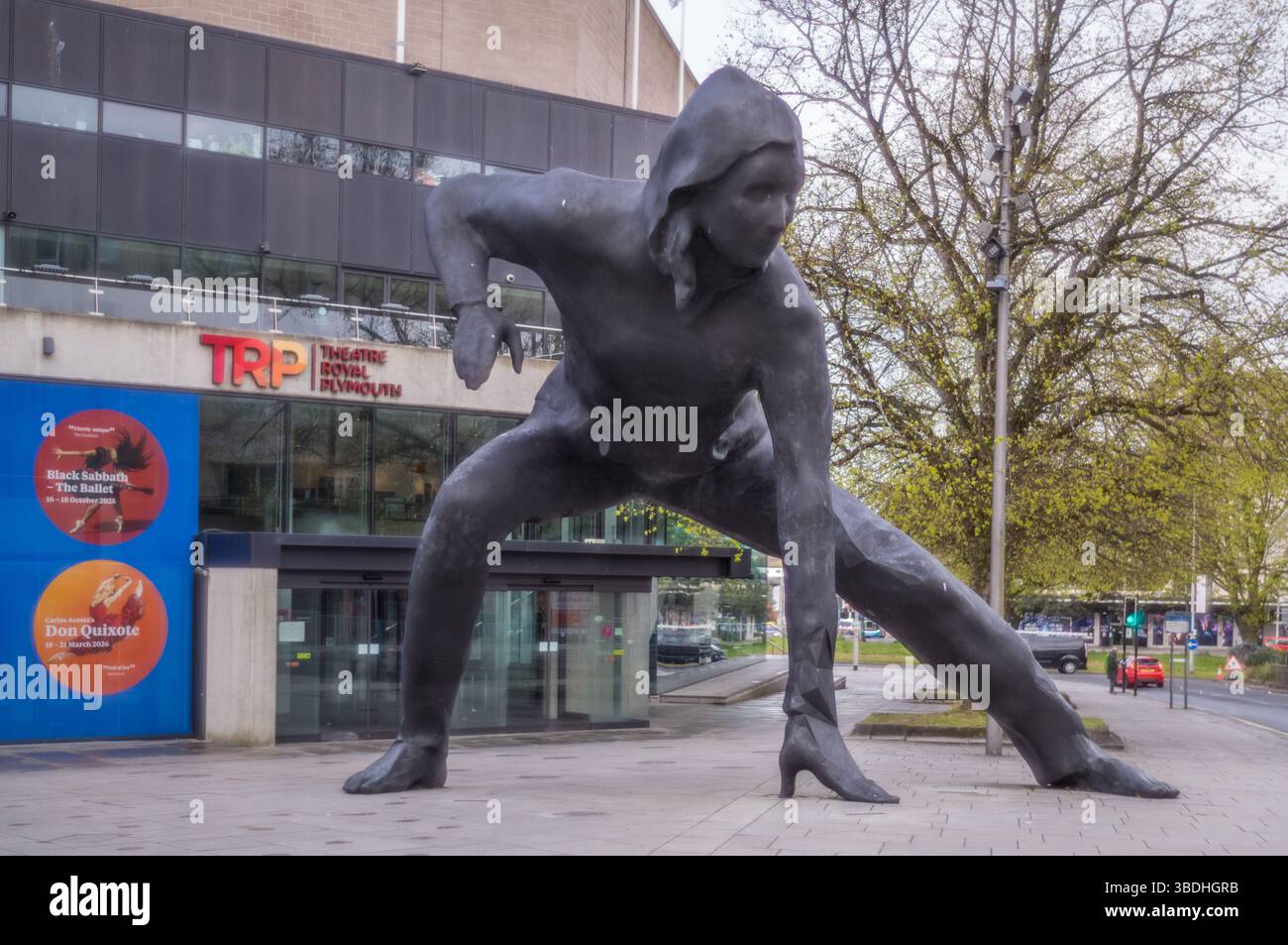 The statue outside Theatre Royal Plymouth is called Messenger. It is a ...