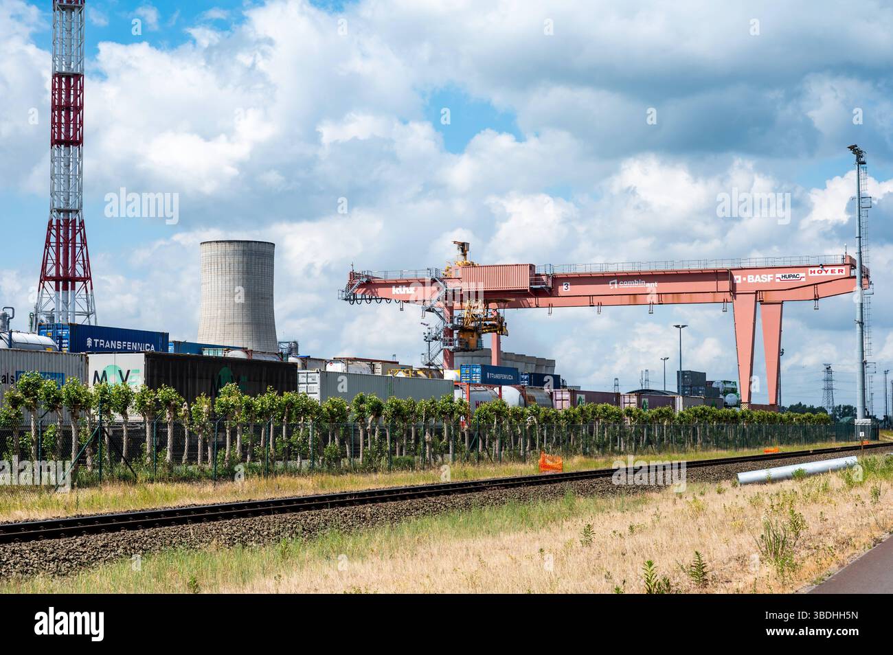 The BASF chemistry industry company site at Westkaai at the Antwerp ...