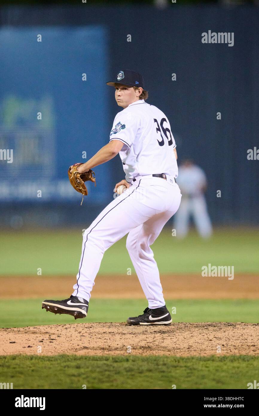 Asheville Tourists pitcher Cody Tucker (36) delivers a pitcher during a ...