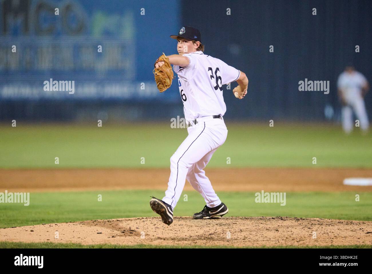 Asheville Tourists pitcher Cody Tucker (36) delivers a pitcher during a ...