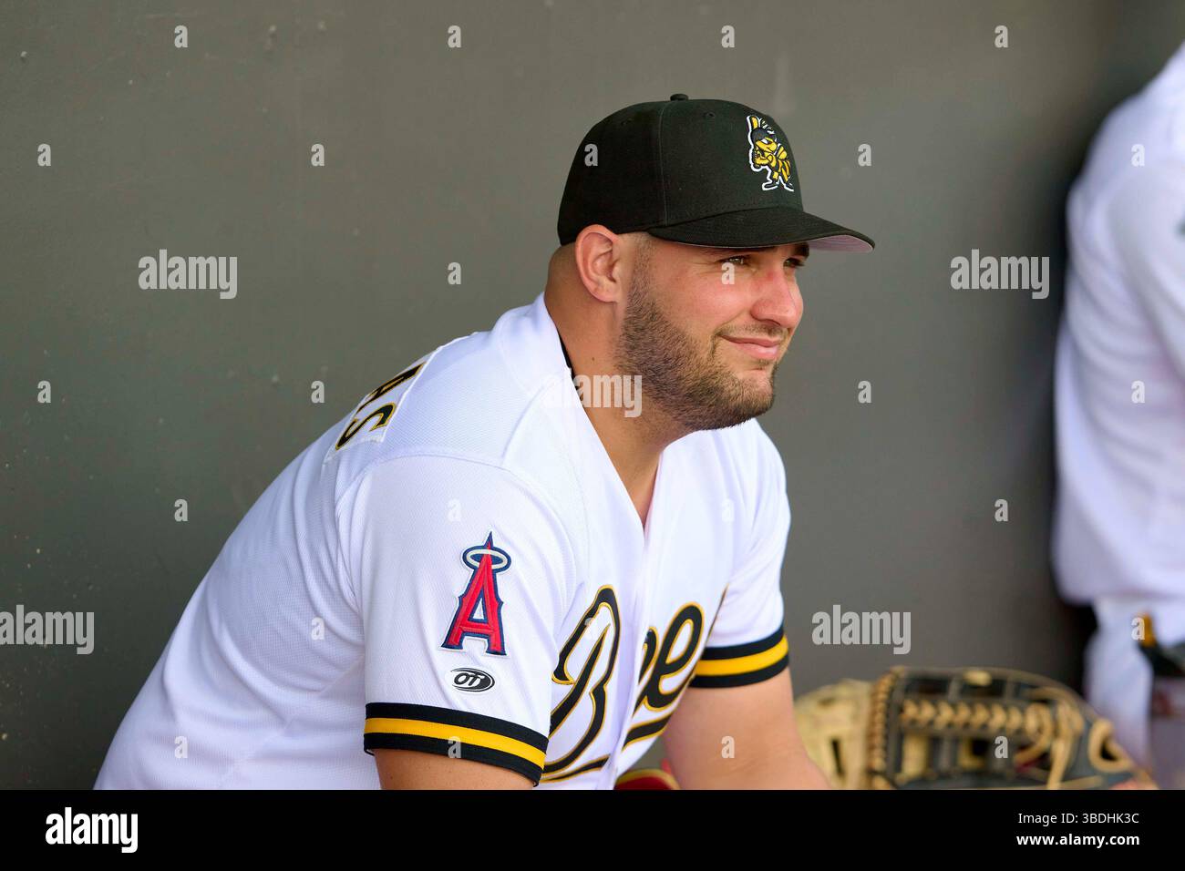 Niko Kavadas (7) first baseman of the Salt Lake Bees before the game ...