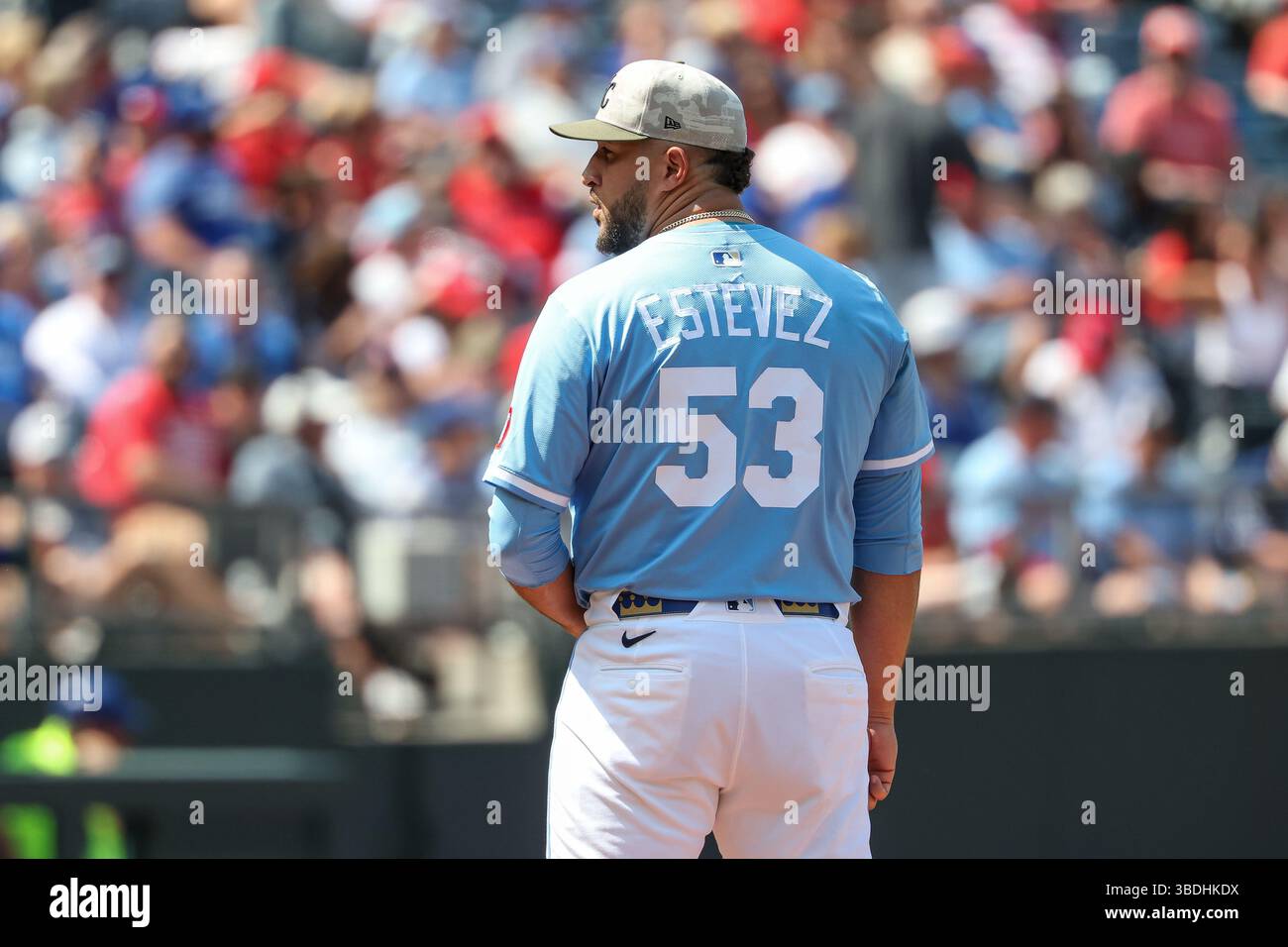 May 18, 2025: Kansas City Royals relief pitcher Carlos Estevez (53) is ...