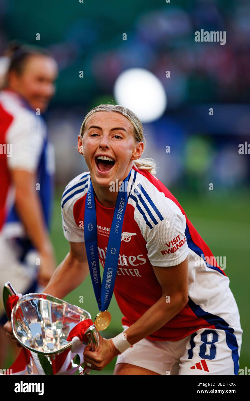 Chloe Kelly seen during UEFA Womens Champions League 2025 final game ...