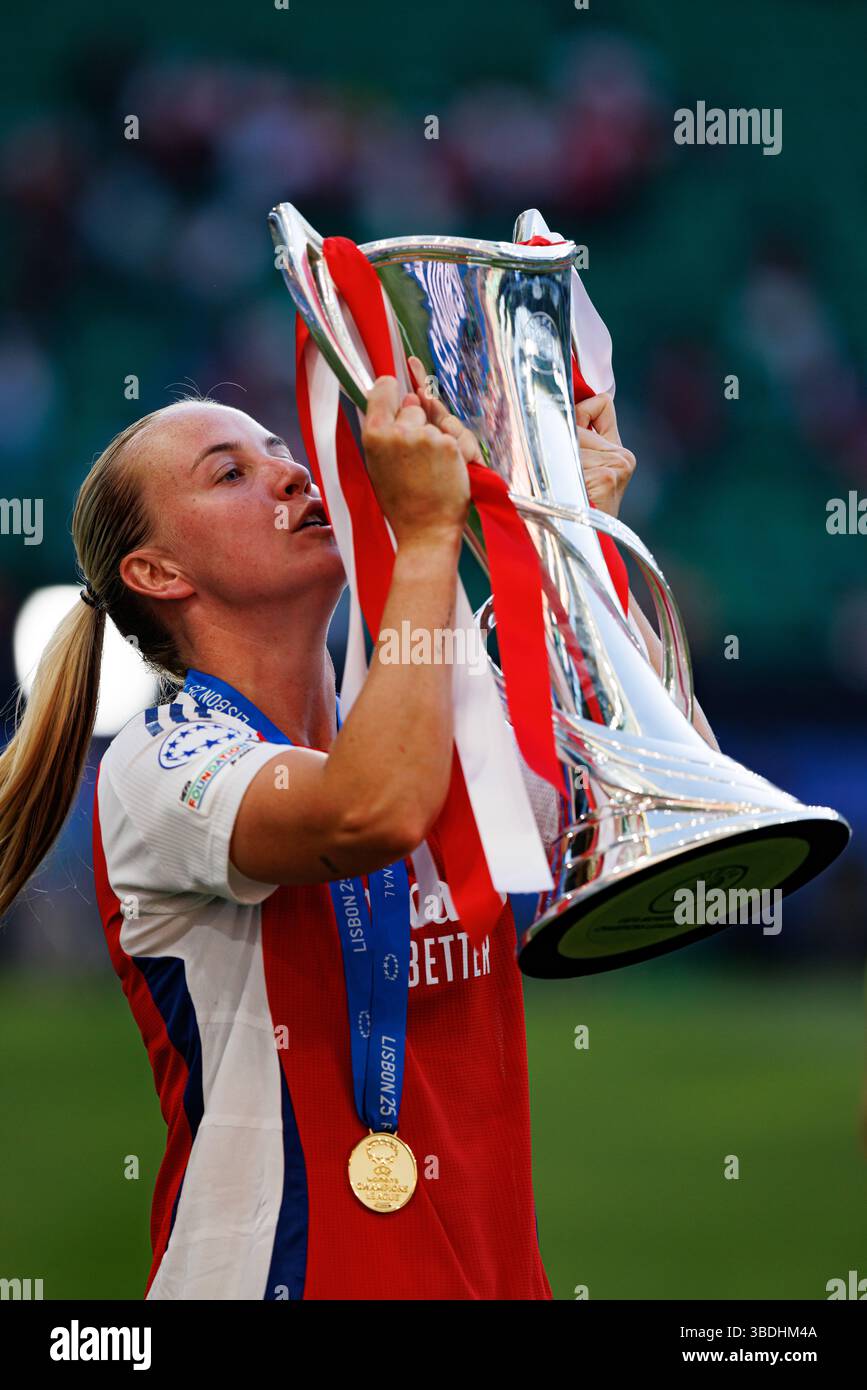 Bethany Mead seen during UEFA Womens Champions League 2025 final game ...