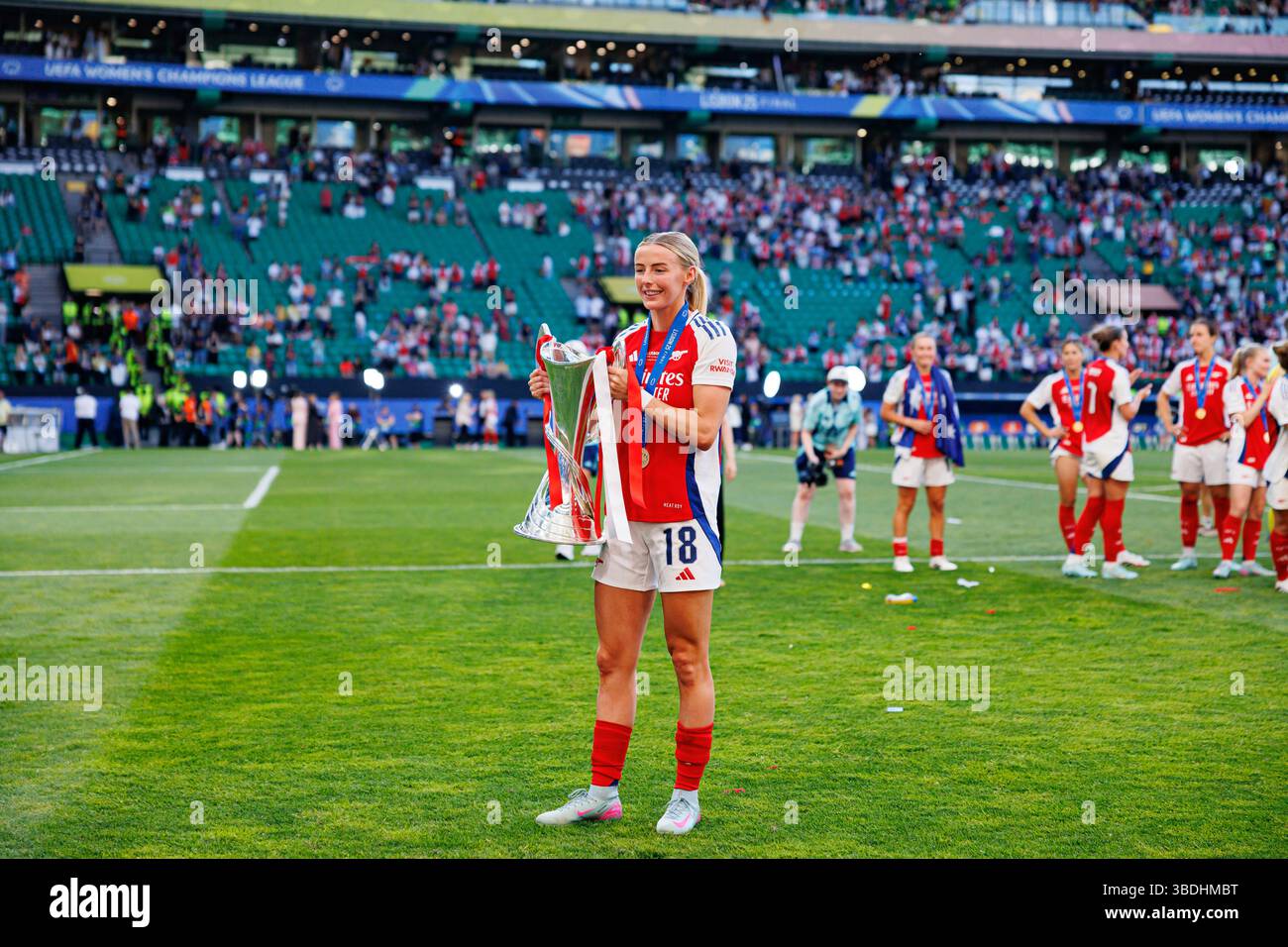 Chloe Kelly seen during UEFA Womens Champions League 2025 final game ...