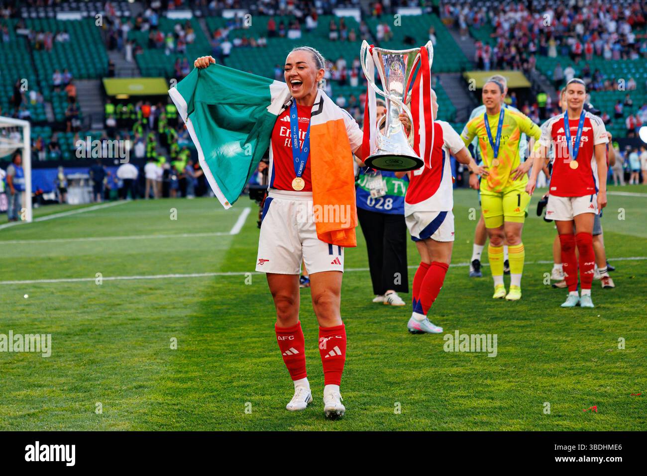 Kate McCabe seen during UEFA Womens Champions League 2025 final game ...