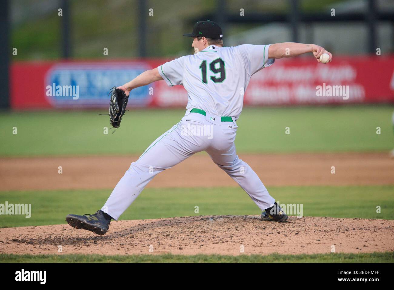 Greensboro Grasshoppers pitcher Landon Tomkins (19) delivers a pitch ...