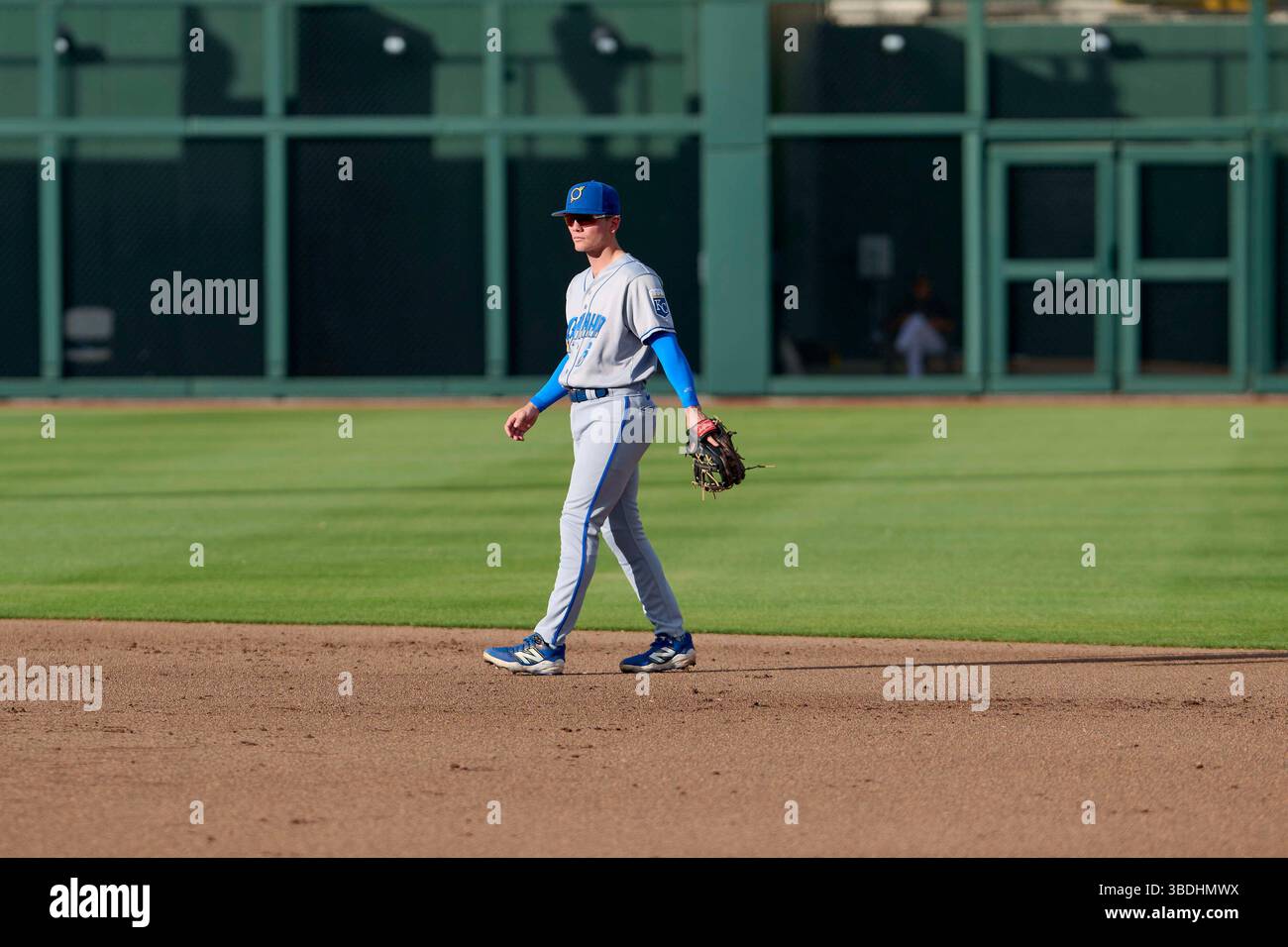 Peyton Wilson (6) second baseman of the Omaha Storm Chasers on defense ...