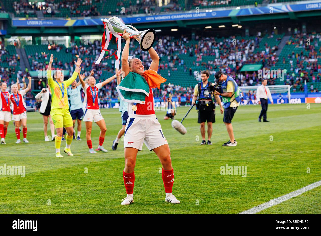 Kate McCabe seen during UEFA Womens Champions League 2025 final game ...