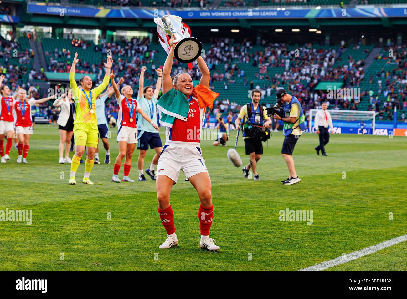 Kate McCabe seen during UEFA Womens Champions League 2025 final game ...