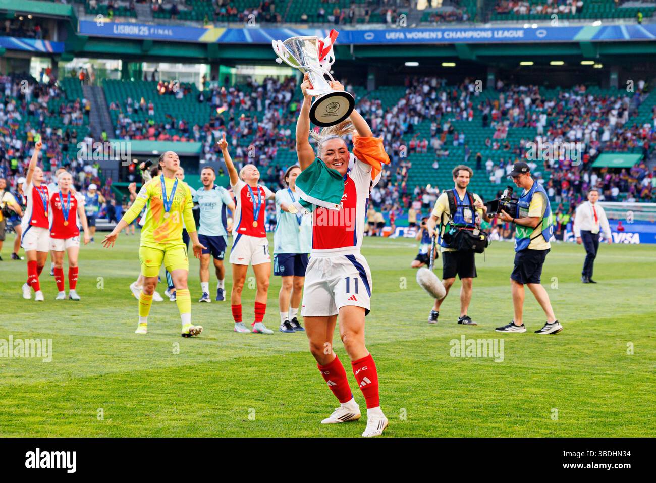 Kate McCabe seen during UEFA Womens Champions League 2025 final game ...