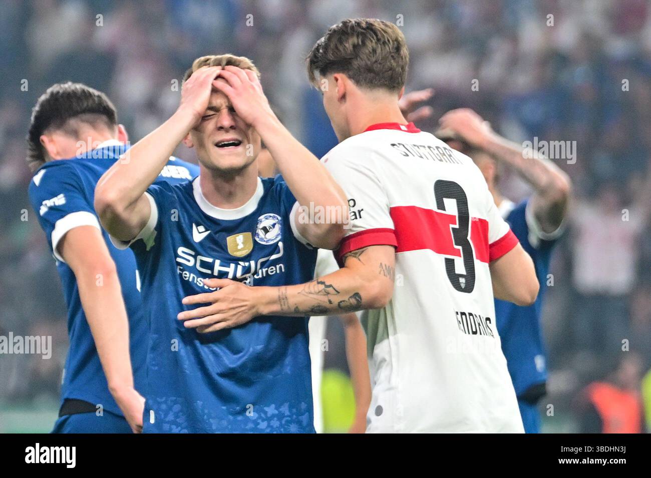 Berlin, Germany. 24th May, 2025. Soccer: DFB Cup, Arminia Bielefeld - VfB Stuttgart, Final ...