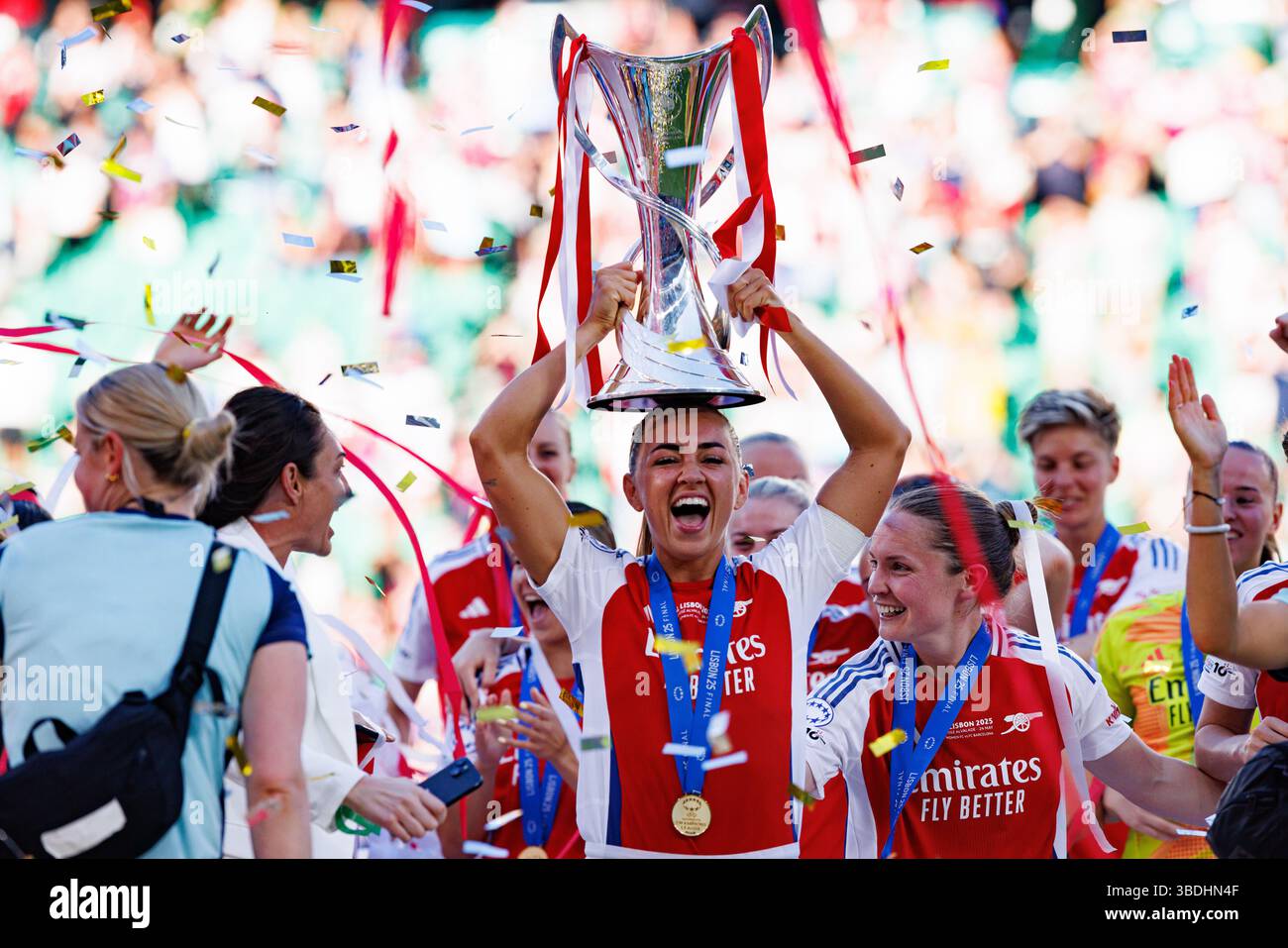 Kate McCabe seen during UEFA Womens Champions League 2025 final game ...