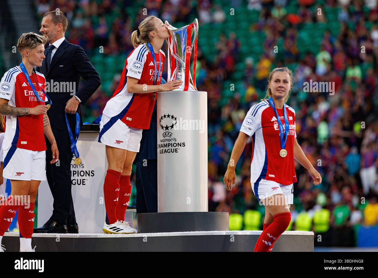 Amanda Ilestedt seen during UEFA Womens Champions League 2025 final ...