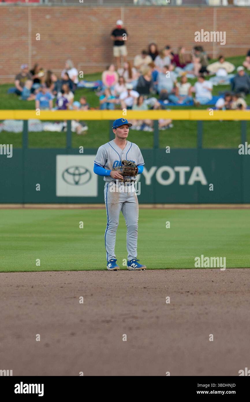 Peyton Wilson (6) second baseman of the Omaha Storm Chasers on defense ...