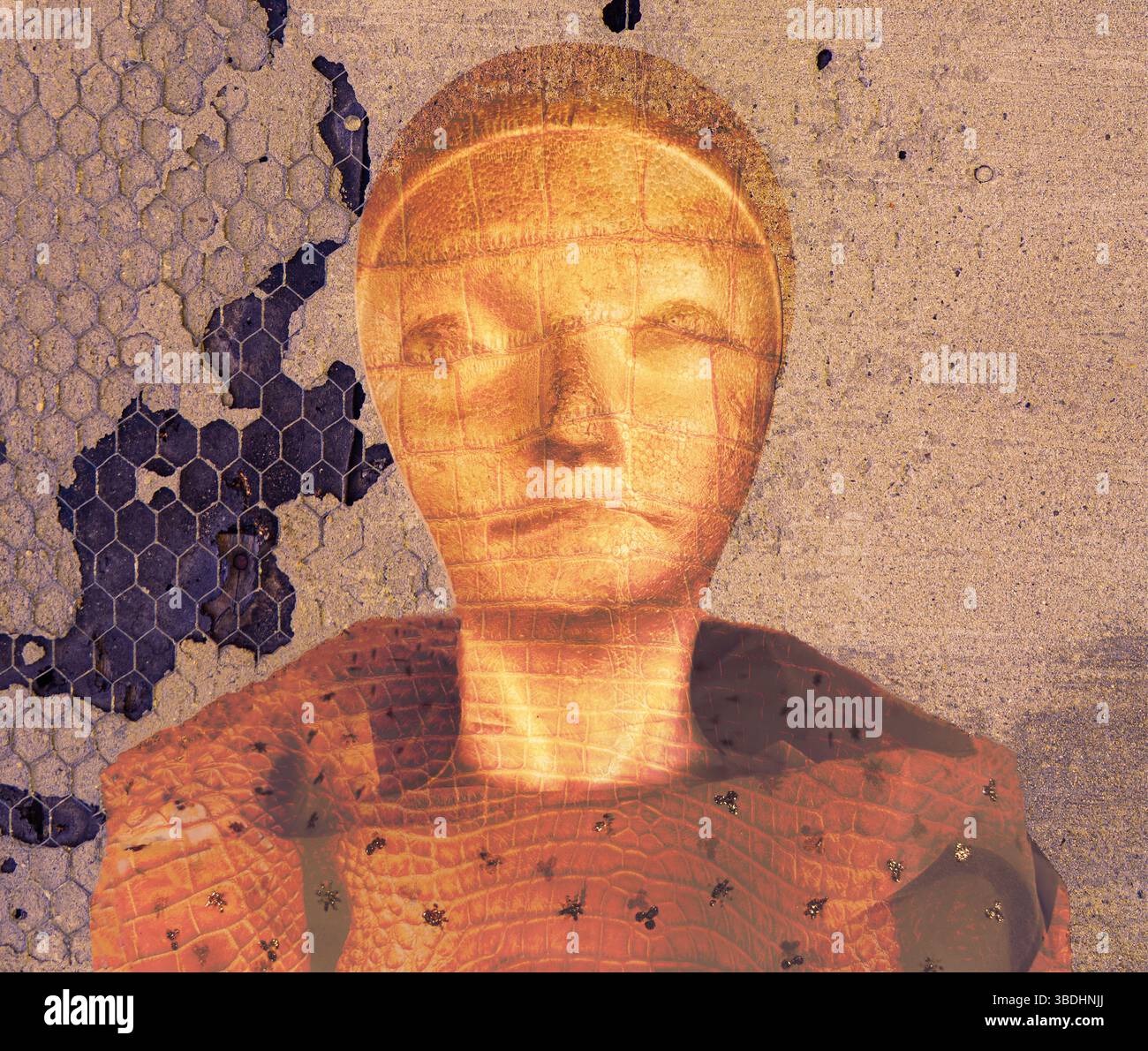 Composite shows character portrait of monk, beggar, wanderer,elderl or ...