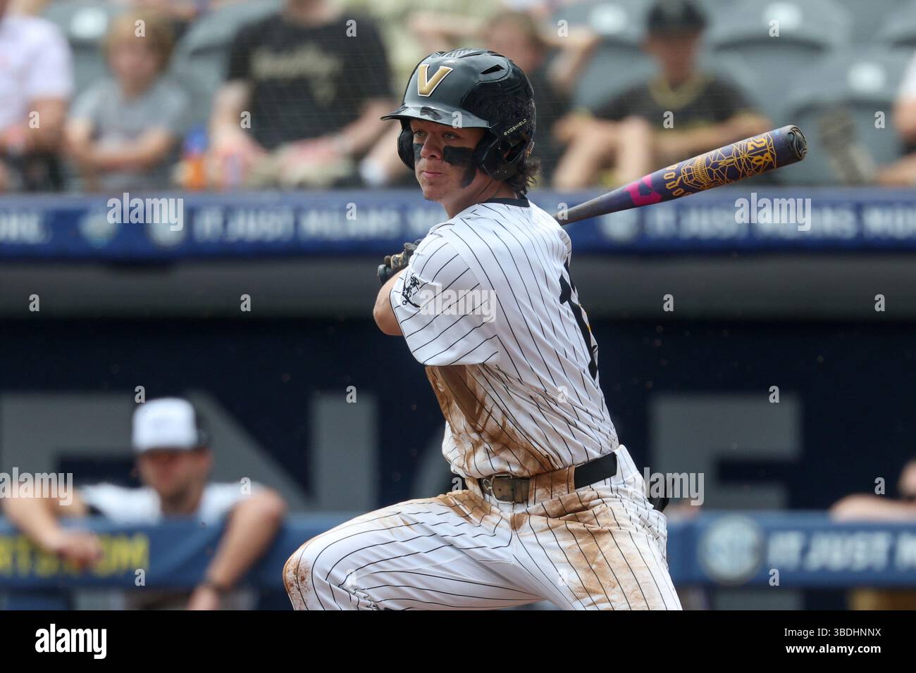 HOOVER, AL - MAY 24: Vanderbilt infielder Rustan Rigdon (19) watches ...