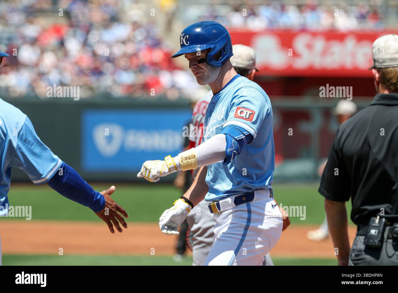 May 18, 2025: Kansas City Royals left fielder Mark Canha (21) is seen ...