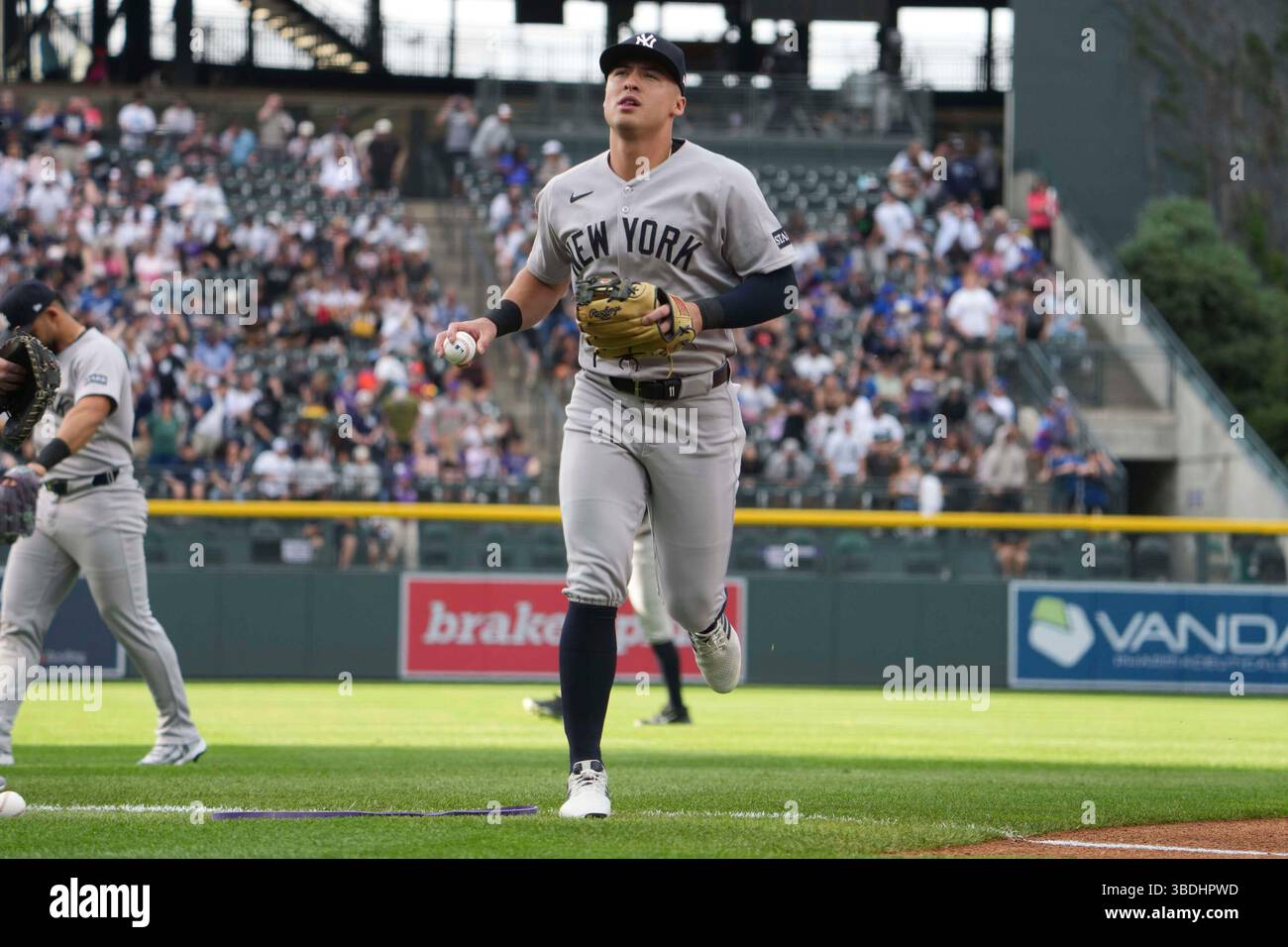 May 23 2025: New York shortstop Anthony Volpe (11) during practice ...