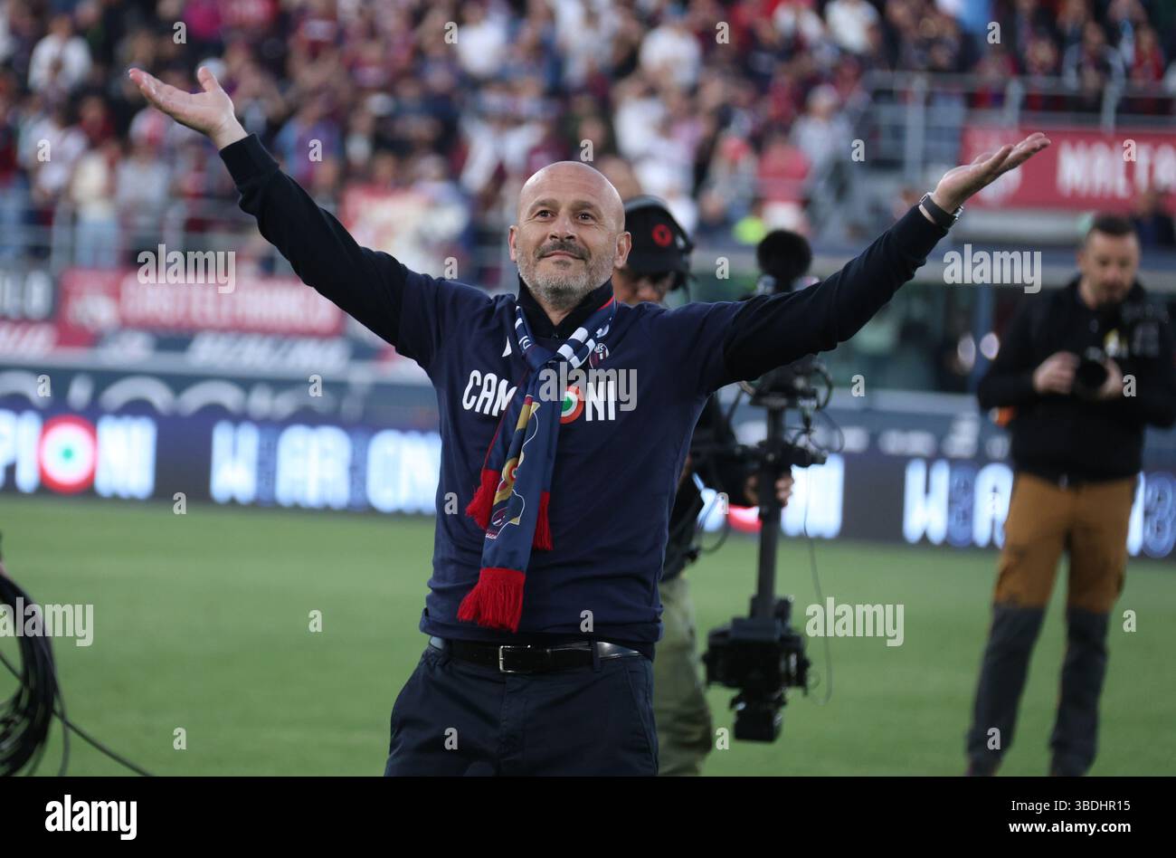 Bologna, Italia. 24th May, 2025. the bologna team celebrates with the ...