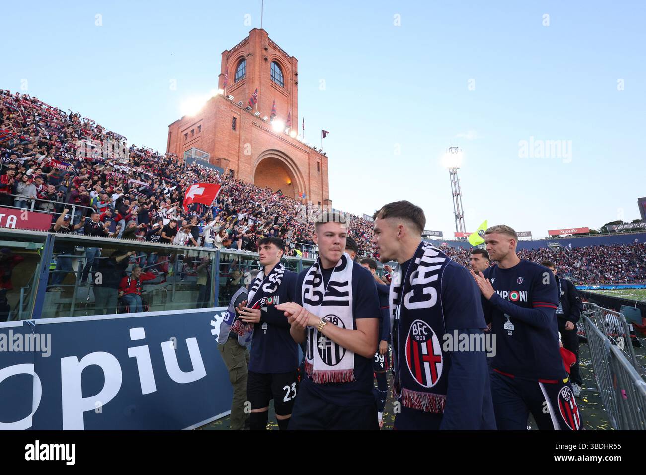 Bologna, Italia. 24th May, 2025. the bologna team celebrates with the ...
