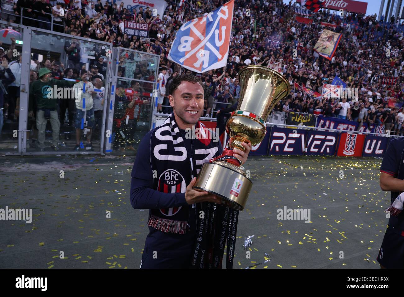 Bologna, Italia. 24th May, 2025. the bologna team celebrates with the ...
