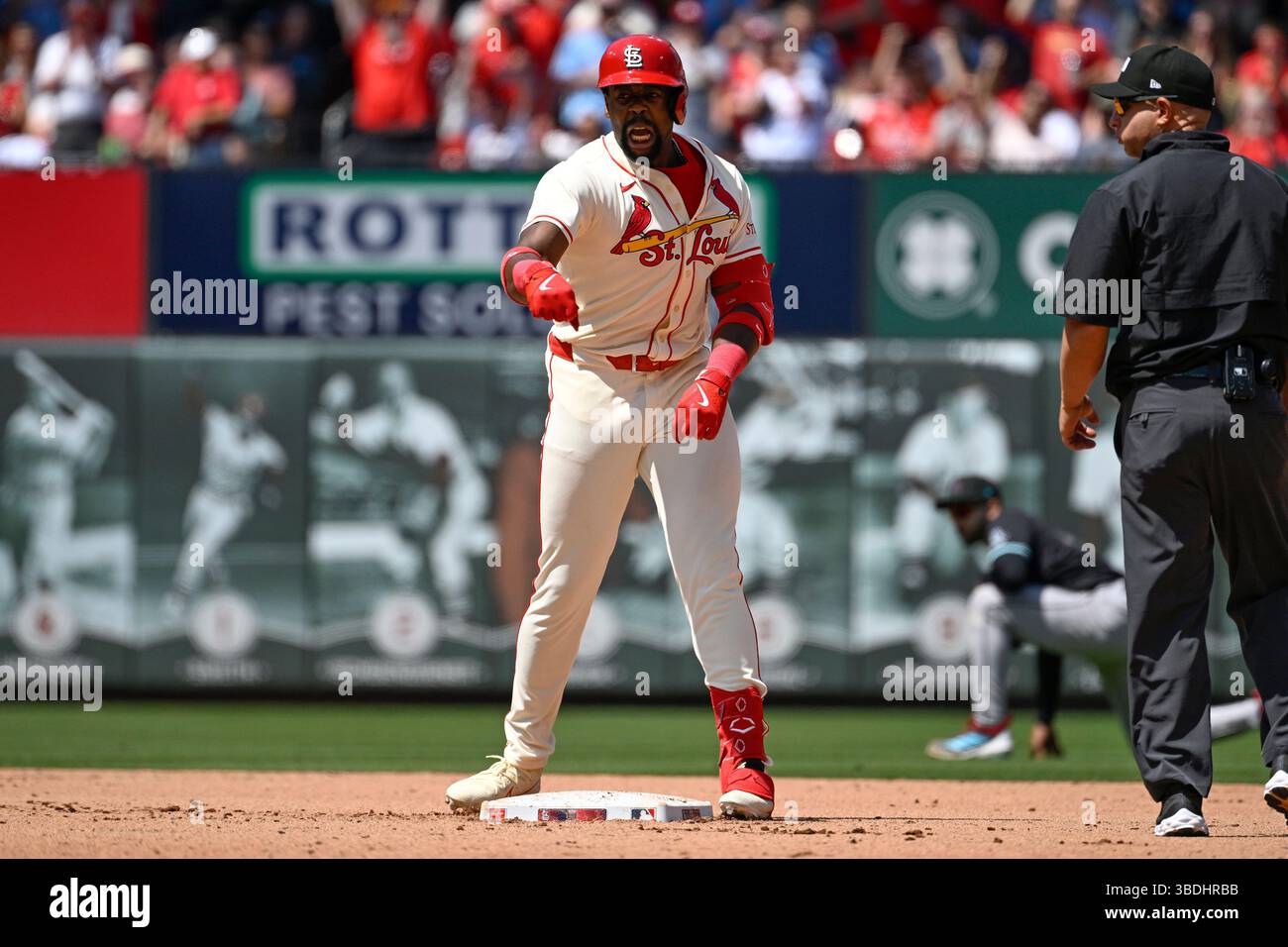 St. Louis Cardinals' Jordan Walker celebrates after hitting a two-run ...