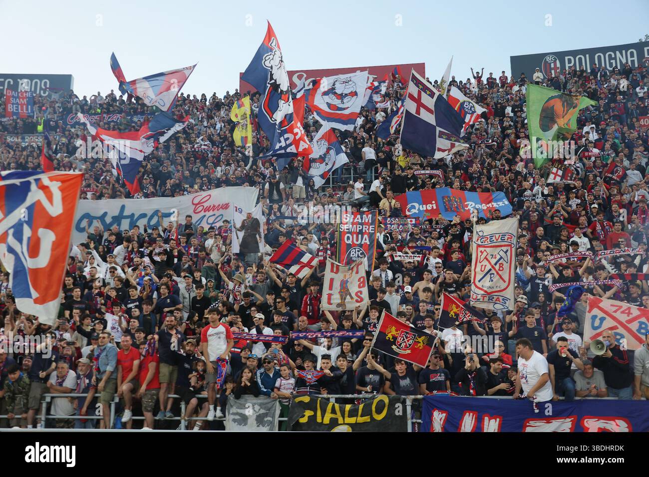 Bologna, Italia. 24th May, 2025. the bologna team celebrates with the ...