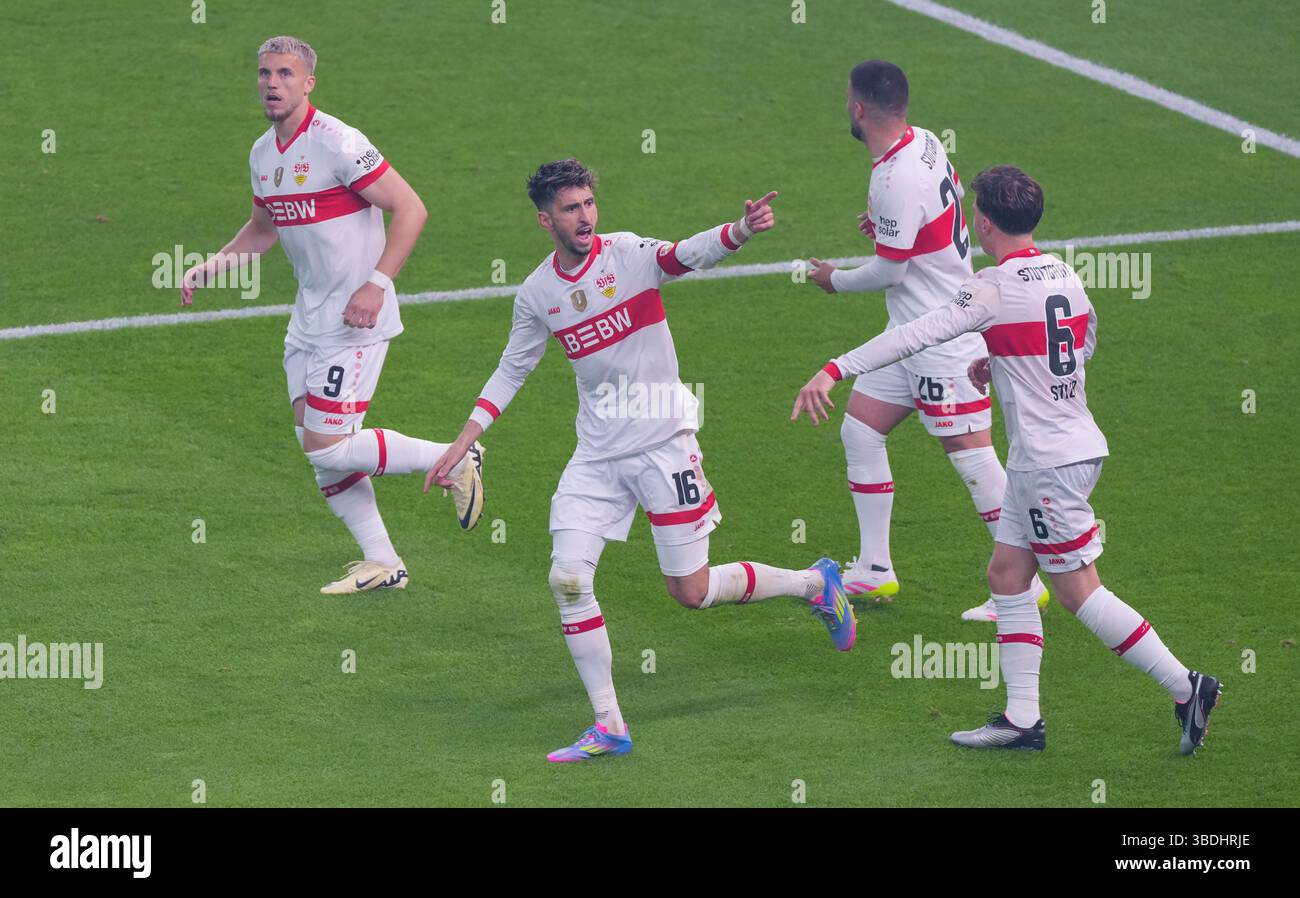 Berlin, Germany. 24th May, 2025. Soccer: DFB Cup, Arminia Bielefeld - VfB Stuttgart, Final ...