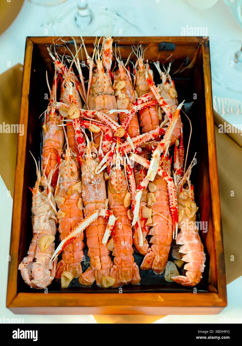 Fresh crayfish roasted using the rustic method Stock Photo - Alamy