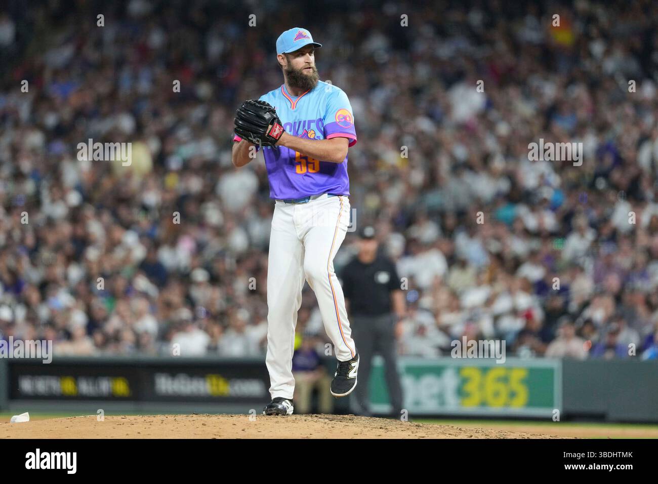 May 23 2025: Colorado pitcher Jake Bird (59) throws a pitch during the ...