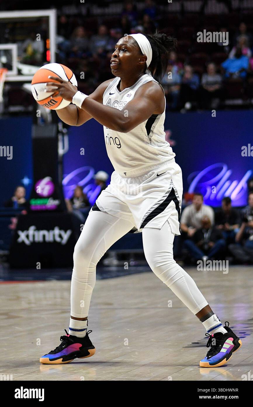 Uncasville, Connecticut, USA. 20th May, 2025. Las Vegas Aces guard ...