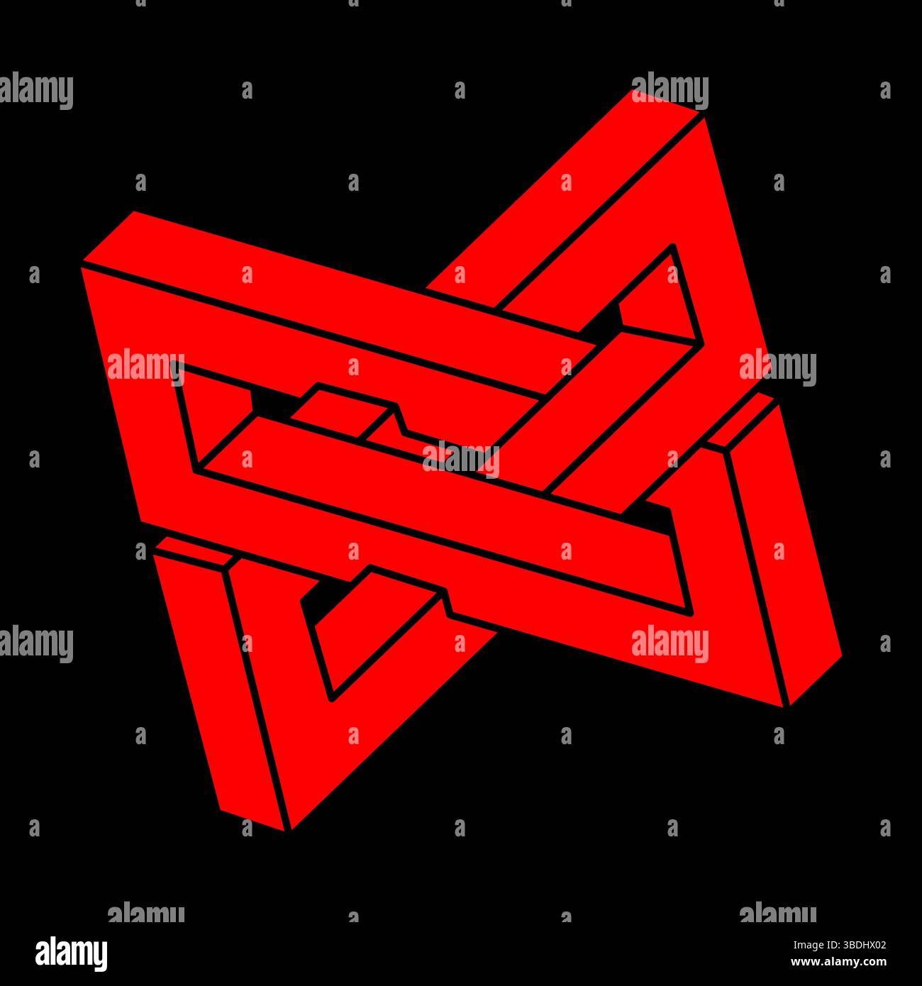 Illusion shapes. 3d geometry objects. Logo. Optical illusion figures ...