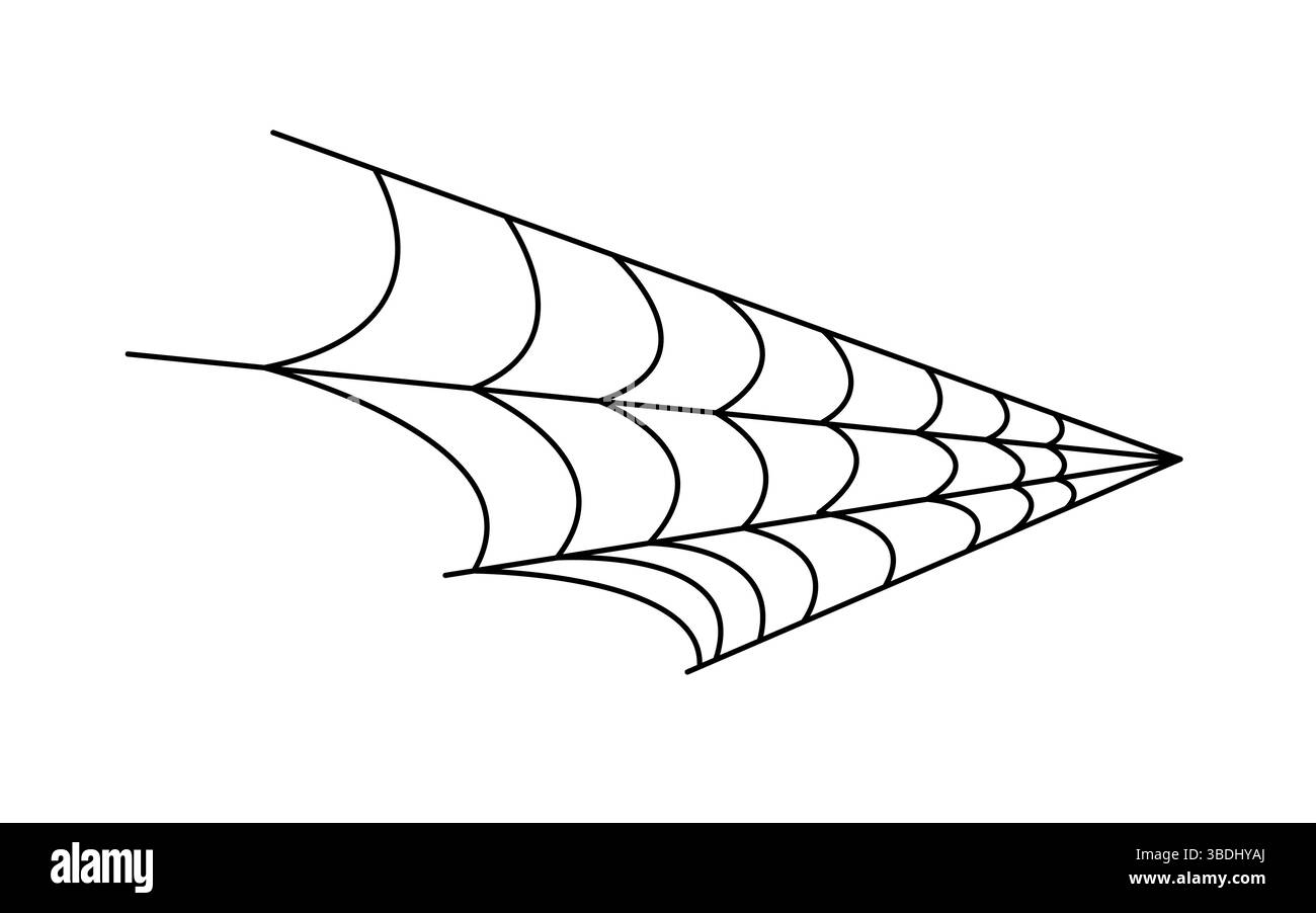 Spider web simple hand drawn outline vector illustration of doodle ...