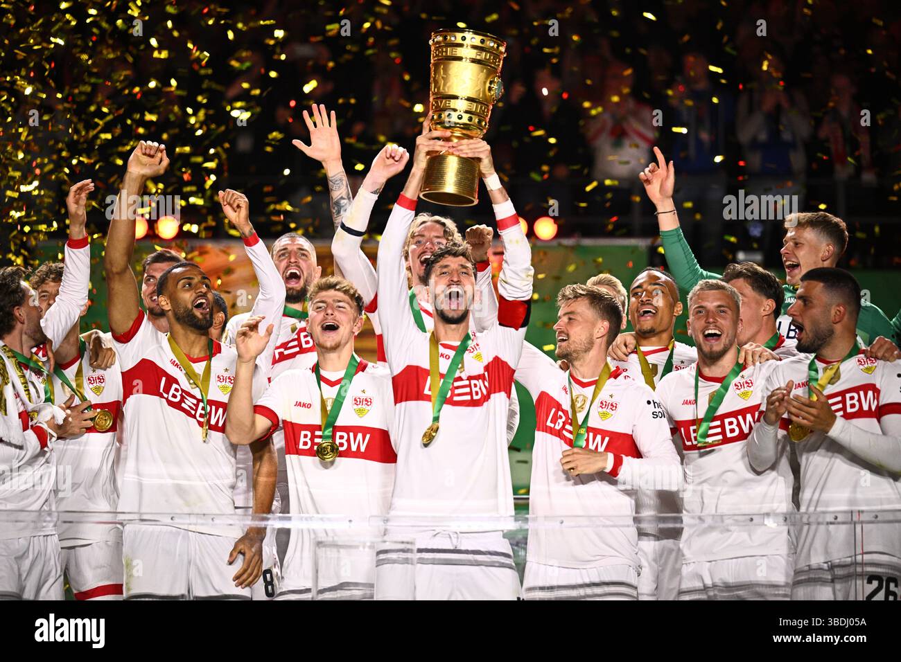 Berlin, Germany. 24th May, 2025. Soccer: DFB Cup, Arminia Bielefeld - VfB Stuttgart, Final ...
