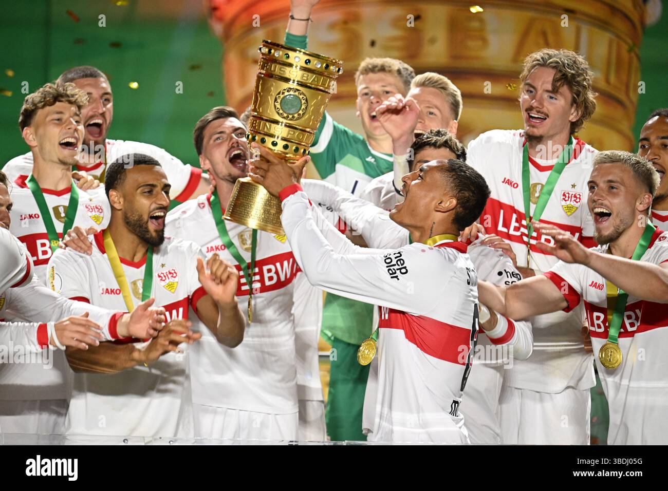 Berlin, Germany. 24th May, 2025. Soccer: DFB Cup, Arminia Bielefeld - VfB Stuttgart, Final ...