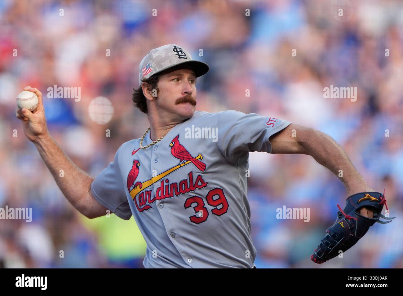 St. Louis Cardinals starting pitcher Miles Mikolas throws during the ...