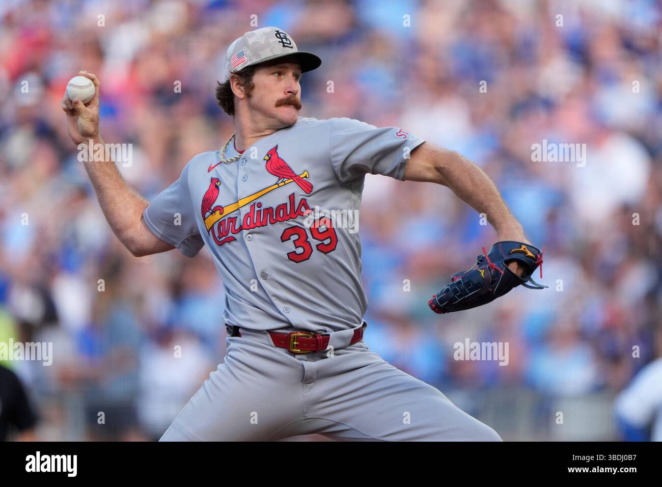St. Louis Cardinals starting pitcher Miles Mikolas throws during the ...