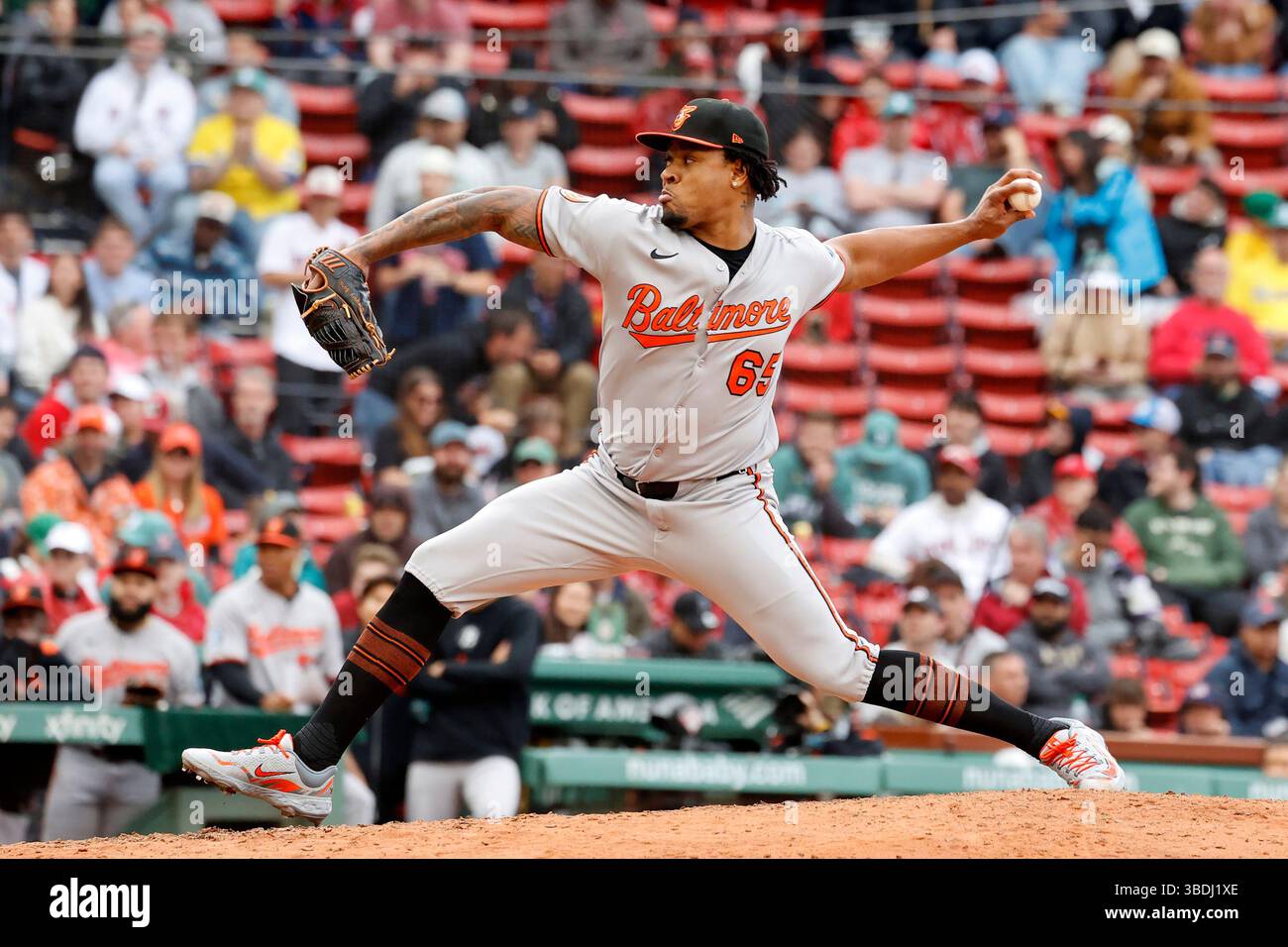 Baltimore Orioles pitcher Gregory Soto delivers during the10th inning ...