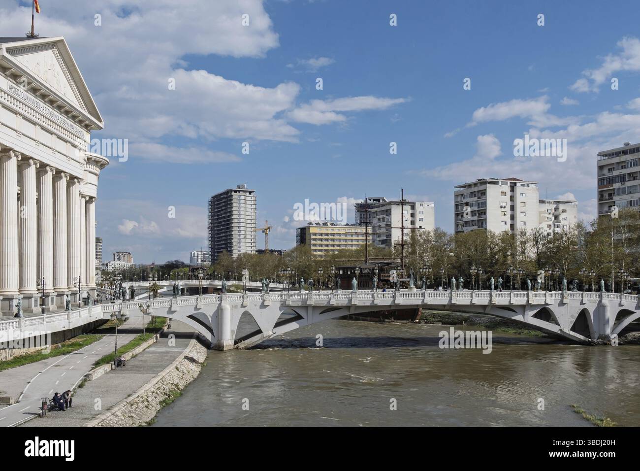 The Bridge of Civilisations in Skopje, North Macedonia, Balkans Stock ...