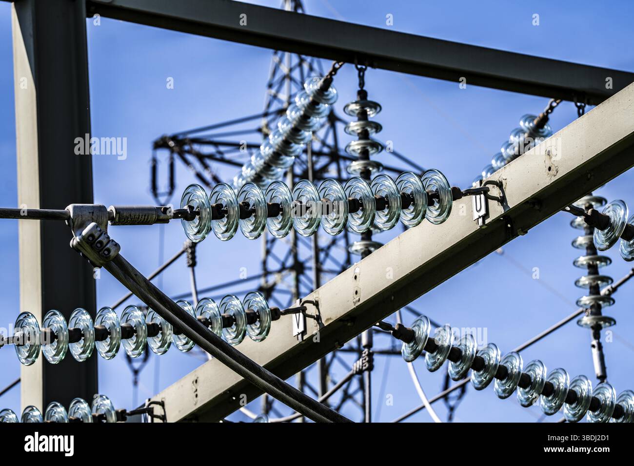 Transformer station, from Westnetz, here different voltage levels of ...