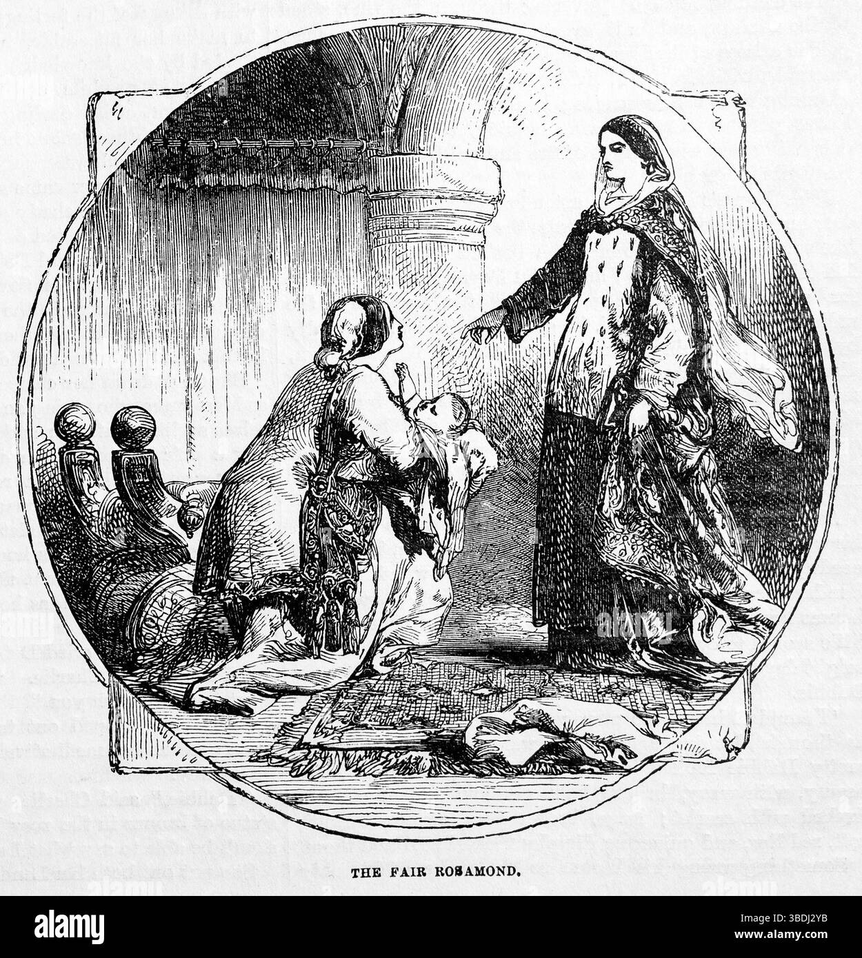 The fair Rosamund Clifford, mistress of England's King Henry II. She is ...